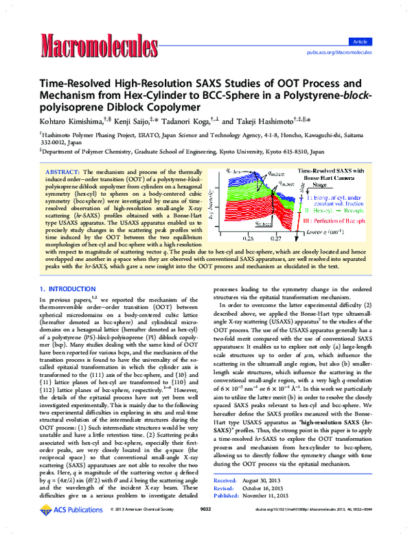 (PDF) Time-Resolved High-Resolution SAXS Studies of OOT Process and ...