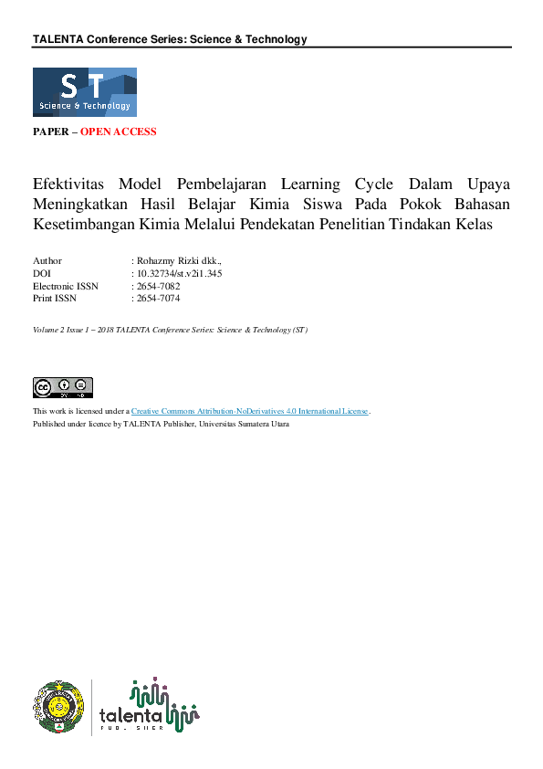 (PDF) Efektivitas Model Pembelajaran Learning Cycle Dalam Upaya Meningkatkan Hasil Belajar Kimia ...