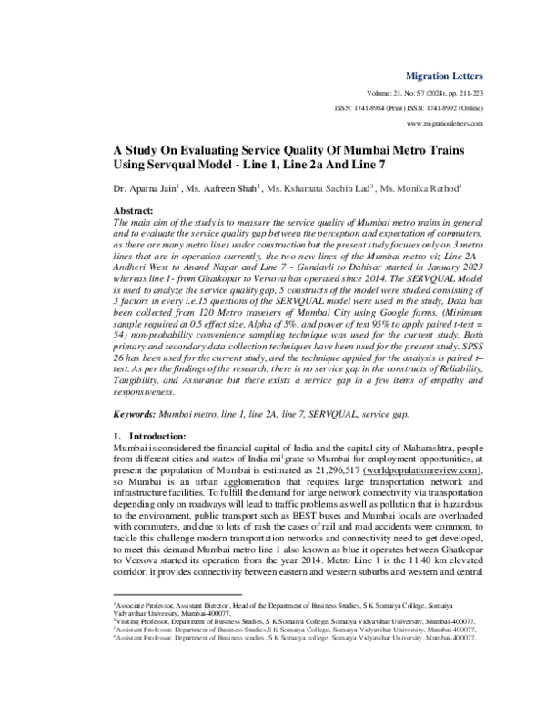 (PDF) MIGRATION LETTERS PUBLISHED