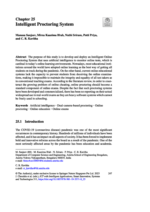 (PDF) Intelligent Proctoring System