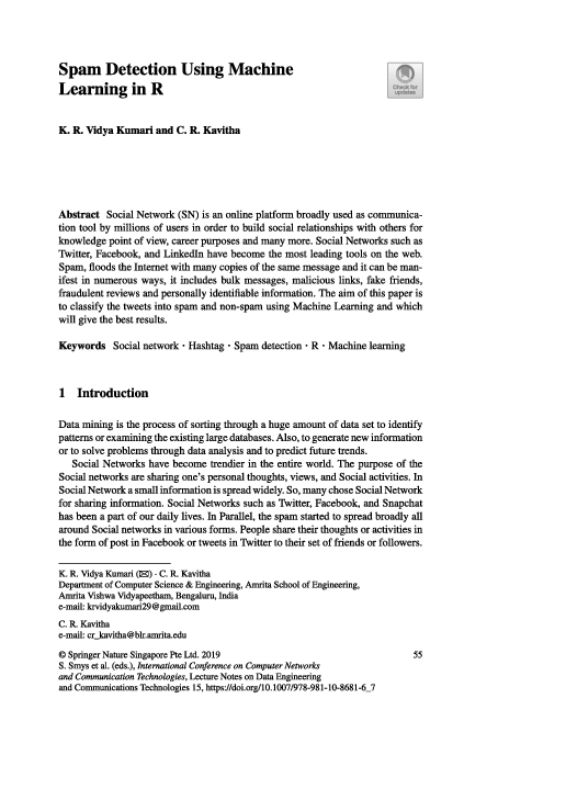 (PDF) Spam Detection