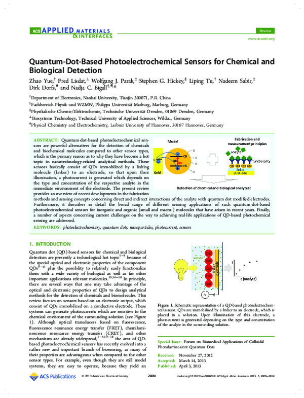 (PDF) Quantum-Dot-Based Photoelectrochemical Sensors for Chemical and ...