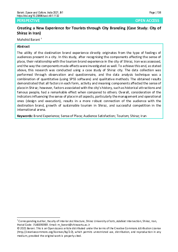 (PDF) Tourist Experience Enhancement via City Branding