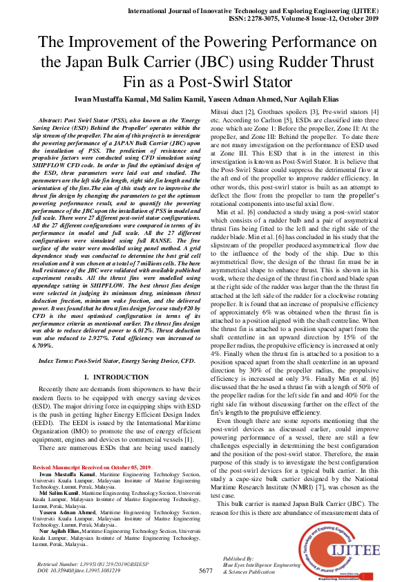 (PDF) The Improvement of the Powering Performance on the Japan Bulk ...