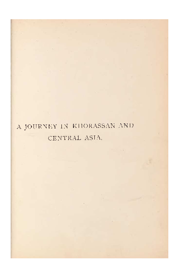 (PDF) Kennedy R.J. A journey in Khorassan and Central Asia. March and ...
