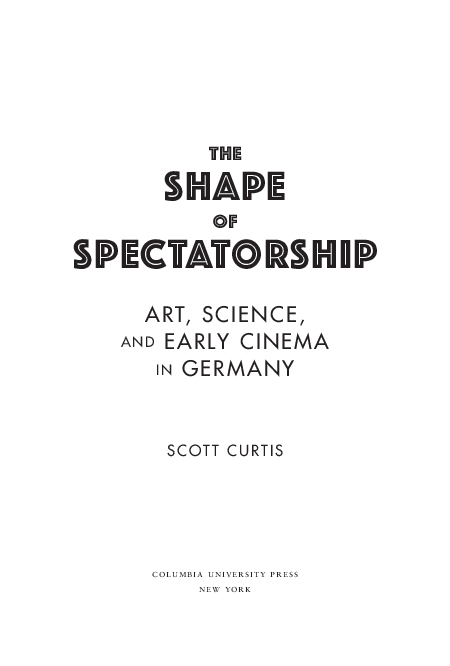 (PDF) The Shape of Spectatorship (front matter and introduction)