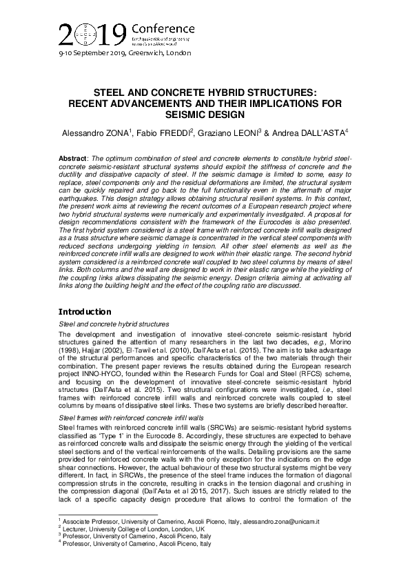 (PDF) Steel and Concrete Hybrid Structures: Recent Advancements and ...