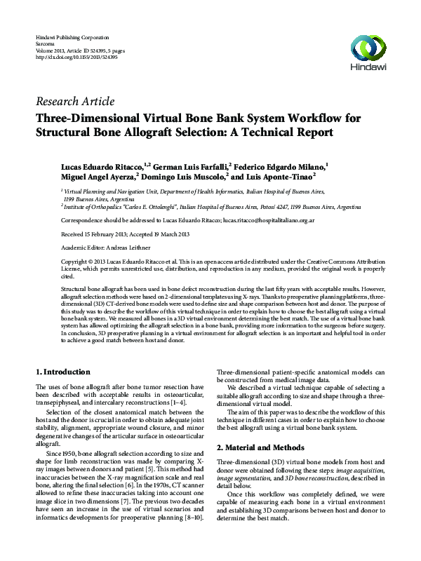 (PDF) Three-Dimensional Virtual Bone Bank System Workflow for ...