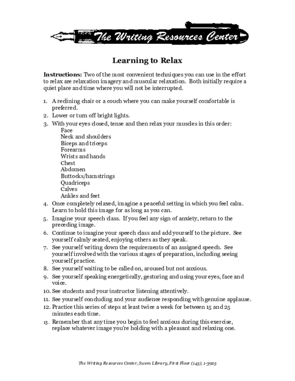 (PDF) Learning to Relax