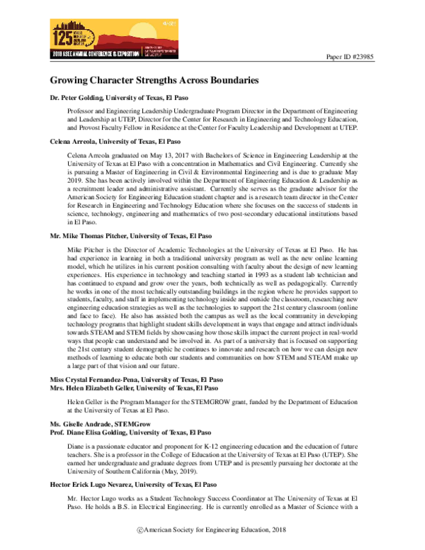 (PDF) Growing Character Strengths Across Boundaries | PEDRO ANGEL ...
