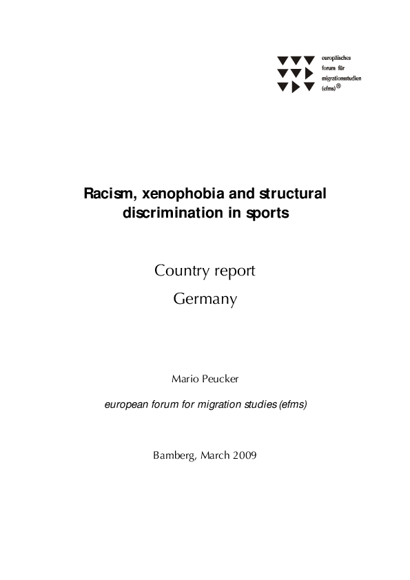 (PDF) Racism, xenophobia and structural discrimination in sports ...