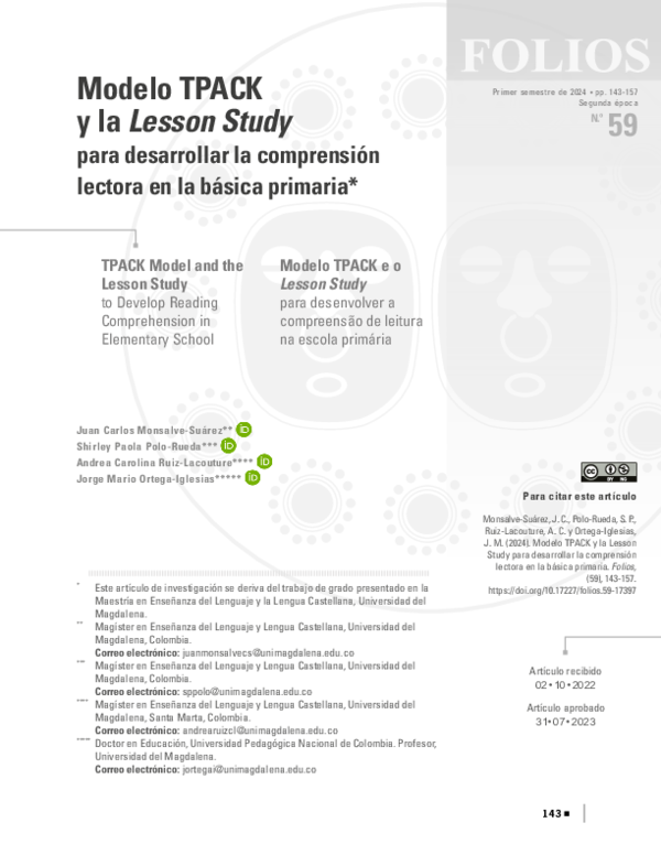 (PDF) Modelo TPACK y la Lesson Study para desarrollar la comprensión lectora en la básica primaria