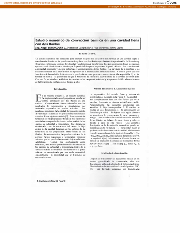 (PDF) Estudio numérico de convección térmica en una cavidad llena con ...