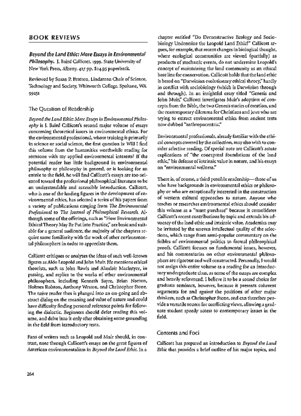 (PDF) Beyond the Land Ethic: More Essays in Environmental Philosophy ...