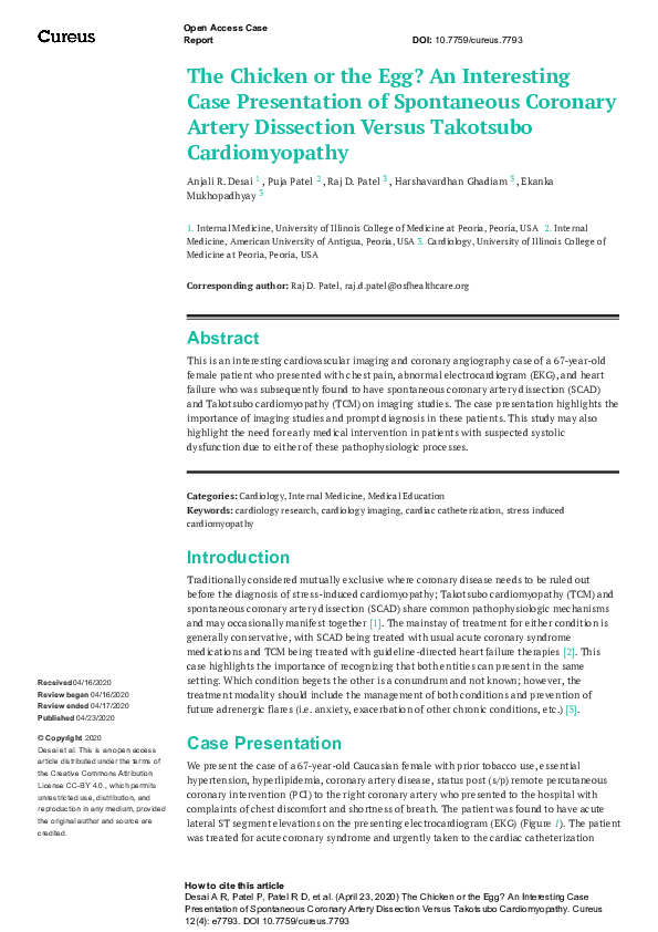 (PDF) The Chicken or the Egg? An Interesting Case Presentation of ...