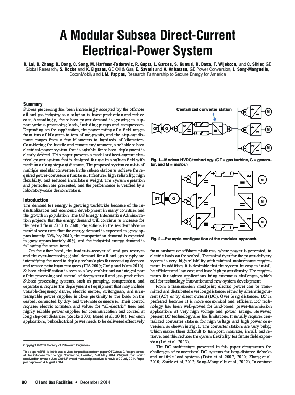 (PDF) A Modular Subsea Direct-Current Electrical-Power System