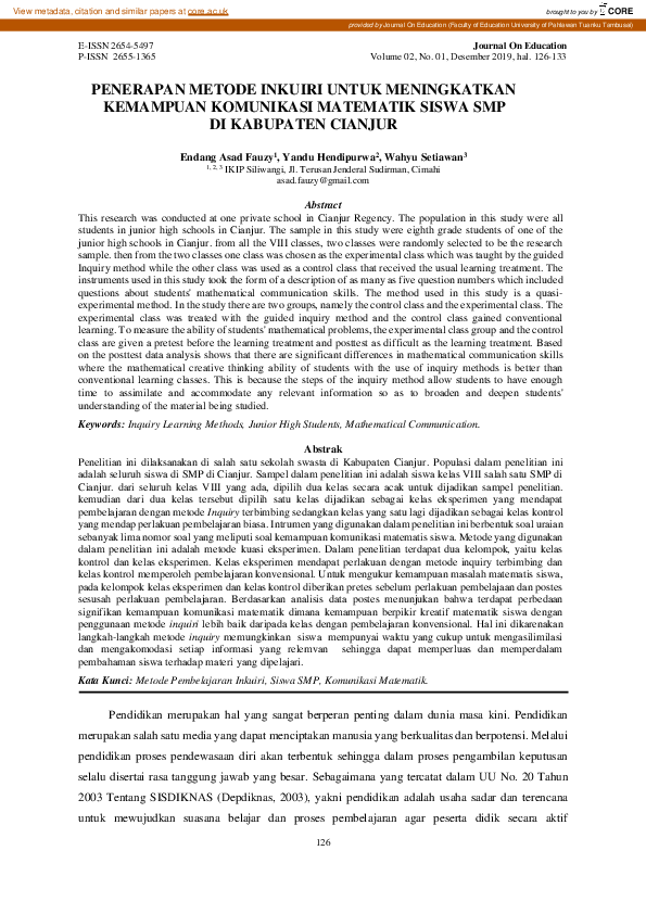 (PDF) Penerapan Metode Inkuiri Untuk Meningkatkan Kemampuan Komunikasi ...