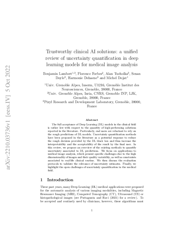 (PDF) Trustworthy clinical AI solutions: a unified review of ...