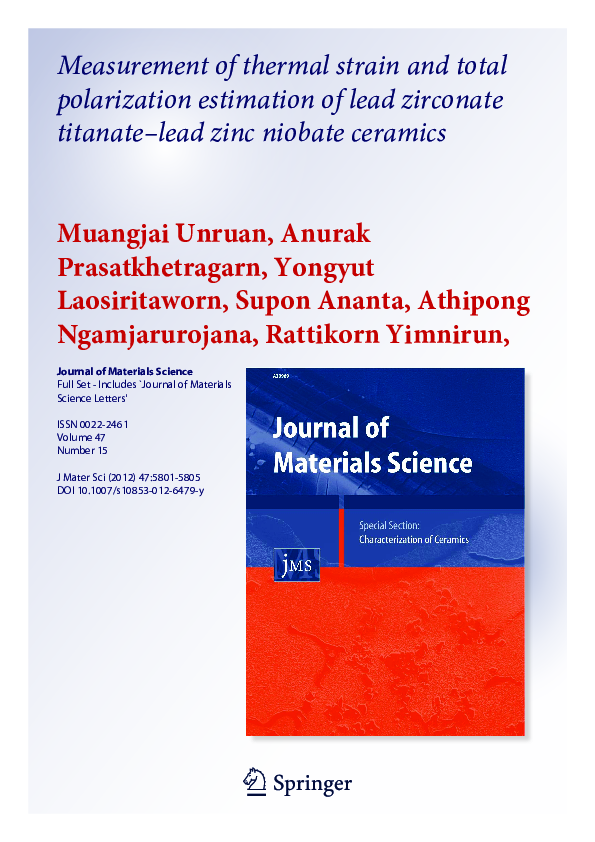 (PDF) Measurement of thermal strain and total polarization estimation ...