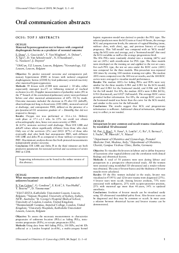 (PDF) OC01.01: Maternal hyperoxygenation test in fetuses with ...