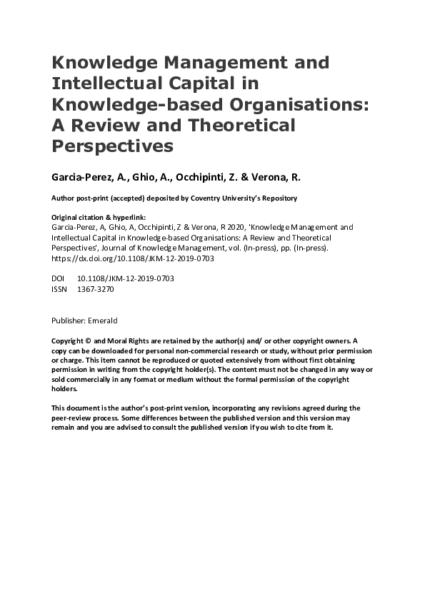 (PDF) Knowledge management and intellectual capital in knowledge-based ...