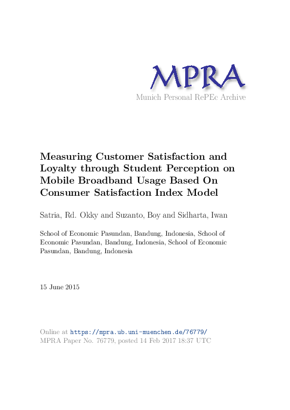 (PDF) Measuring Customer Satisfaction and Loyalty through Student Perception on Mobile Broadband ...