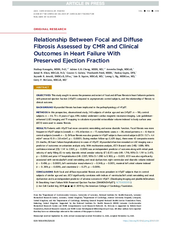 (PDF) Relationship Between Focal and Diffuse Fibrosis Assessed by CMR ...