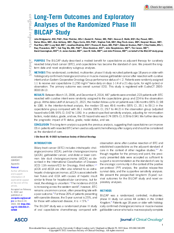 (PDF) Long-Term Outcomes and Exploratory Analyses of the Randomized ...