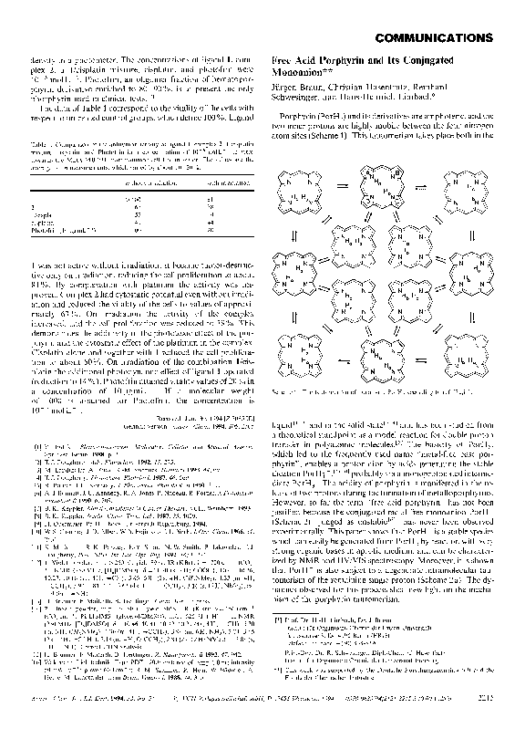 (PDF) Free Acid Porphyrin and Its Conjugated Monoanion