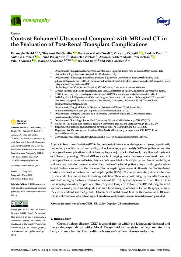 (PDF) Contrast Enhanced Ultrasound Compared with MRI and CT in the ...