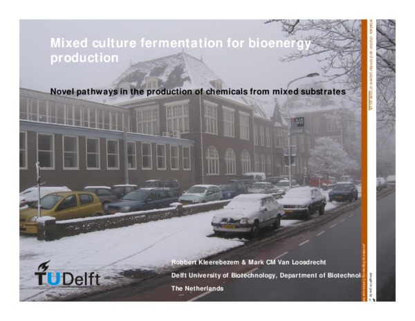 (PDF) Mixed Culture Fermentation for Bioenergy Production | Robbert ...