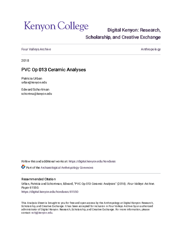 (PDF) PVC Op 013 Ceramic Analyses