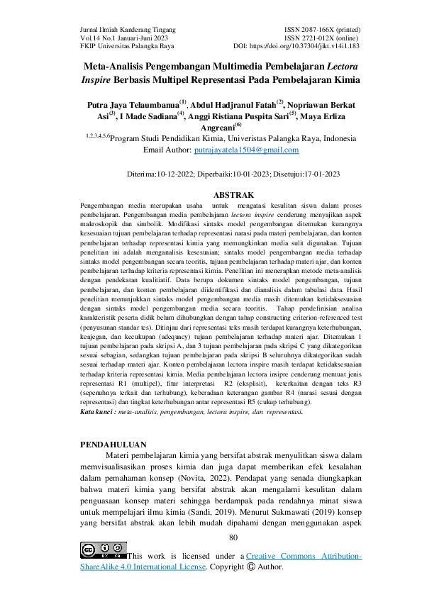 (PDF) Meta-Analisis Pengembangan Multimedia Pembelajaran Lectora Inspire Berbasis Multipel ...