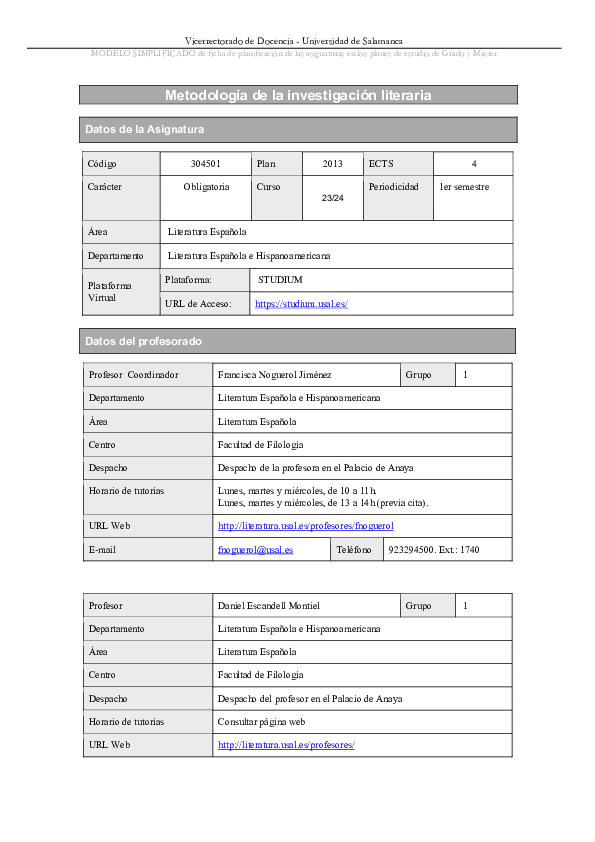 (PDF) Metodología de la investigación literaria