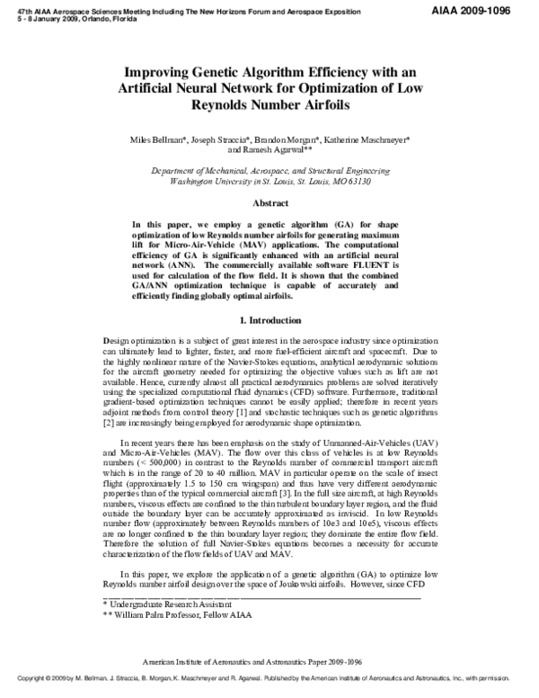 Pdf Improving Genetic Algorithm Efficiency With An Artificial Neural Network For Optimization