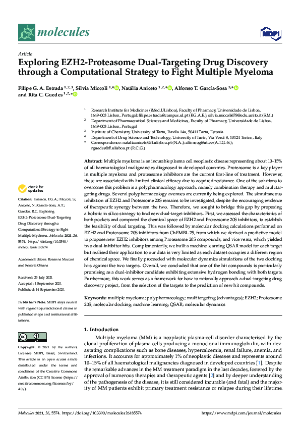 (PDF) Exploring EZH2-Proteasome Dual-Targeting Drug Discovery through a Computational Strategy ...
