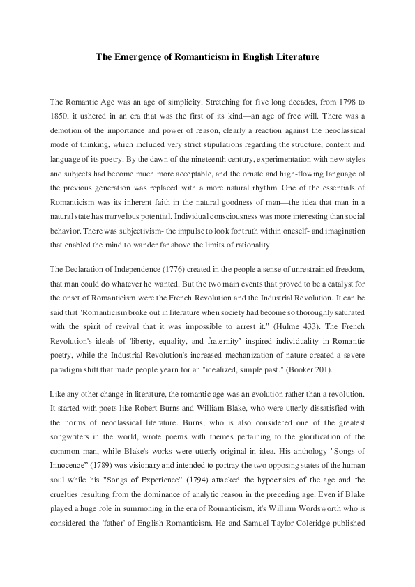 (PDF) The English Romanticism of 19th Century edited
