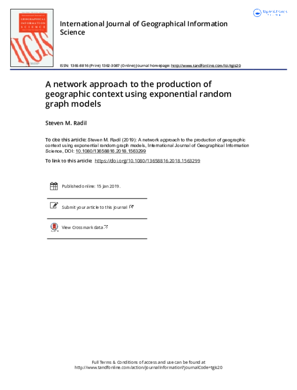 (PDF) A network approach to the production of geographic context using exponential random graph ...