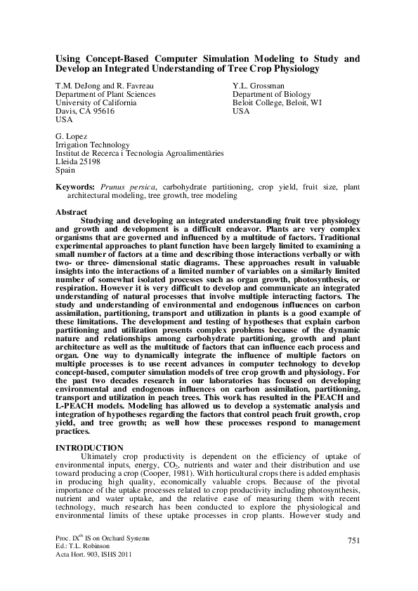 (PDF) Using Concept-Based Computer Simulation Modeling to Study and Develop an Integrated ...