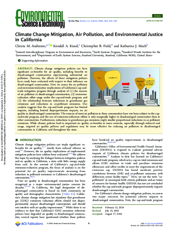 (PDF) Climate Change Mitigation, Air Pollution, and Environmental ...