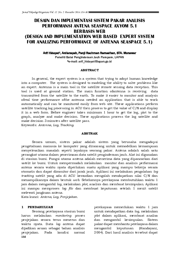 (PDF) Berbasis Web (Design and Implementation Web Based Expert System for Analizing Performance ...