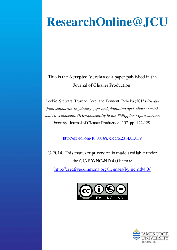 (PDF) Private food standards, regulatory gaps and plantation ...