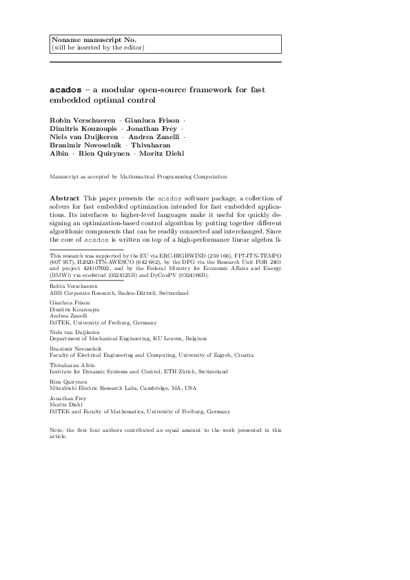 (PDF) Acados—A Modular Open-Source Framework for Fast Embedded Optimal Control | Moritz Diehl ...