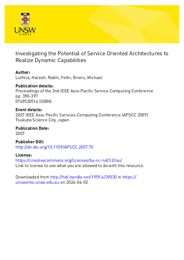 (PDF) Investigating the Potential of Service Oriented Architectures to ...