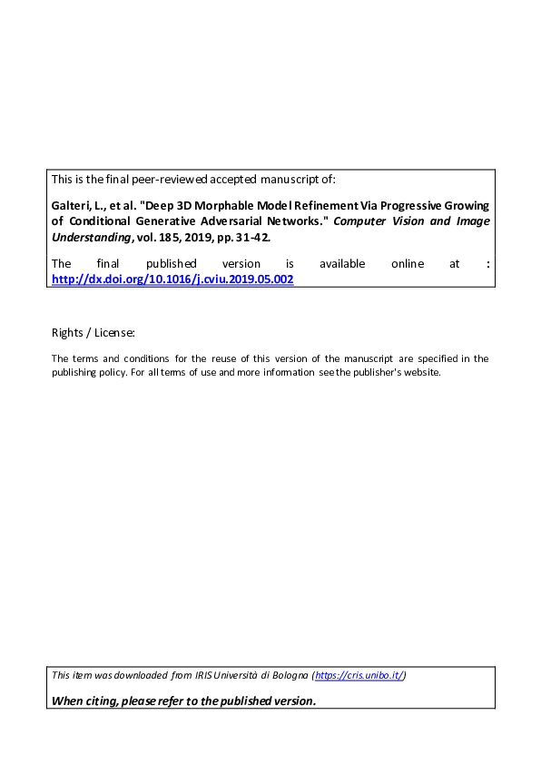 (PDF) Deep 3D morphable model refinement via progressive growing of ...