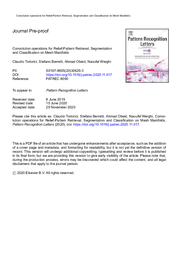 Pdf Convolution Operations For Relief Pattern Retrieval Segmentation And Classification On