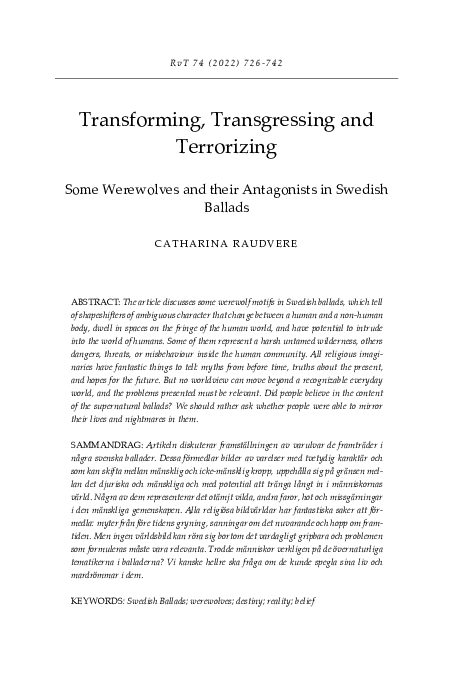(PDF) Transforming, Transgressing and Terrorizing
