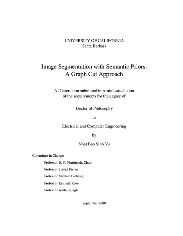 (PDF) UNIVERSITY OF CALIFORNIA Santa Barbara Image Segmentation with Semantic Priors | Nhat Bao ...