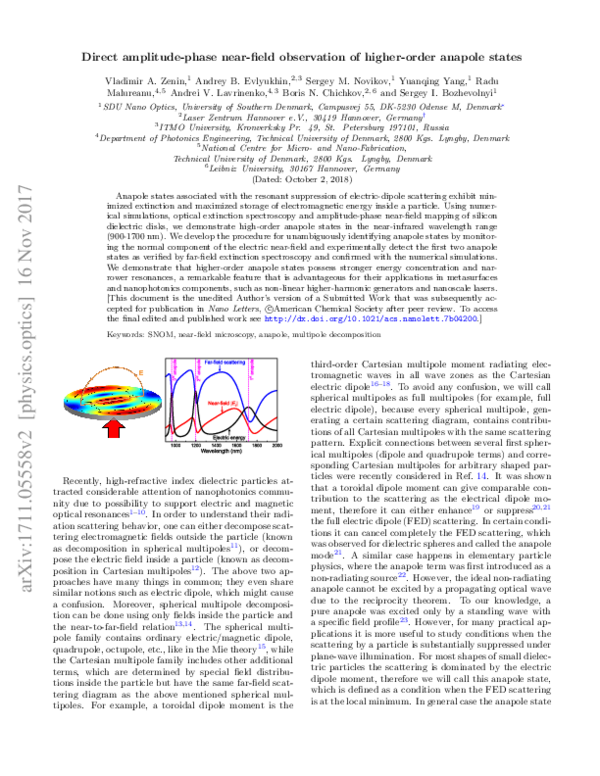 (PDF) Direct Amplitude-Phase Near-Field Observation of Higher-Order ...