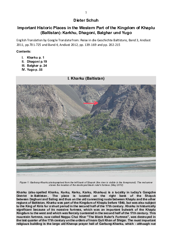 (PDF) Important Places in the Western Part of the Kingdom of Khaplu ...
